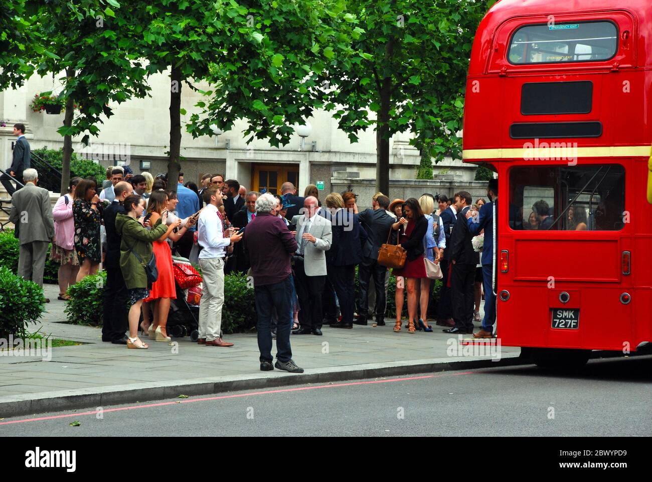 People gathering outside Islington town hall Stock Photo - Alamy