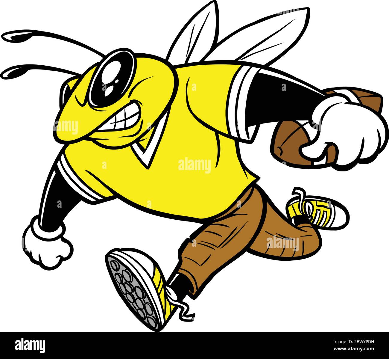 Bee Football- An Illustration of a Bee Football Player Stock Vector ...