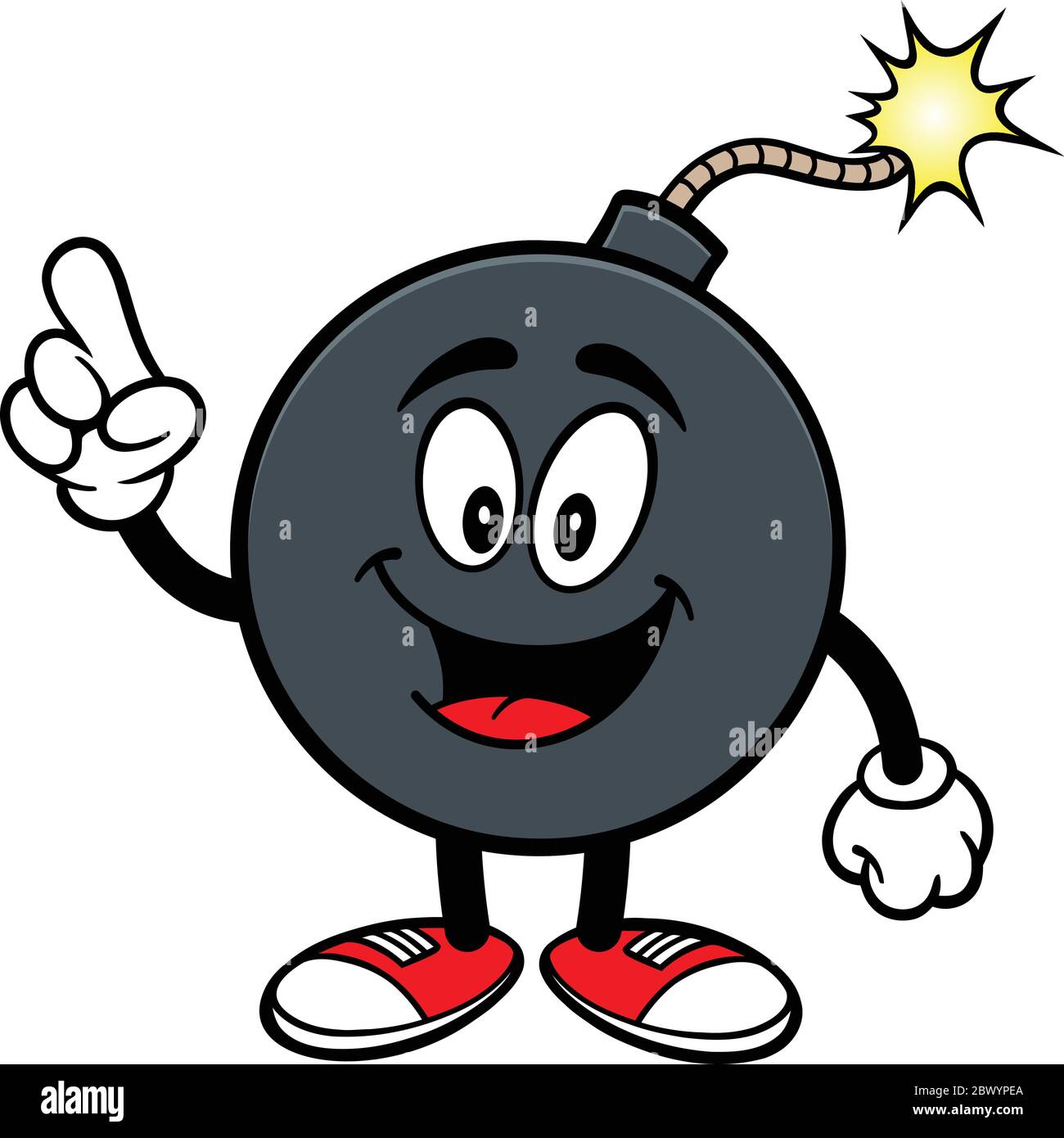 Bomb Mascot Talking- A Cartoon Illustration of a Bomb Mascot Talking ...