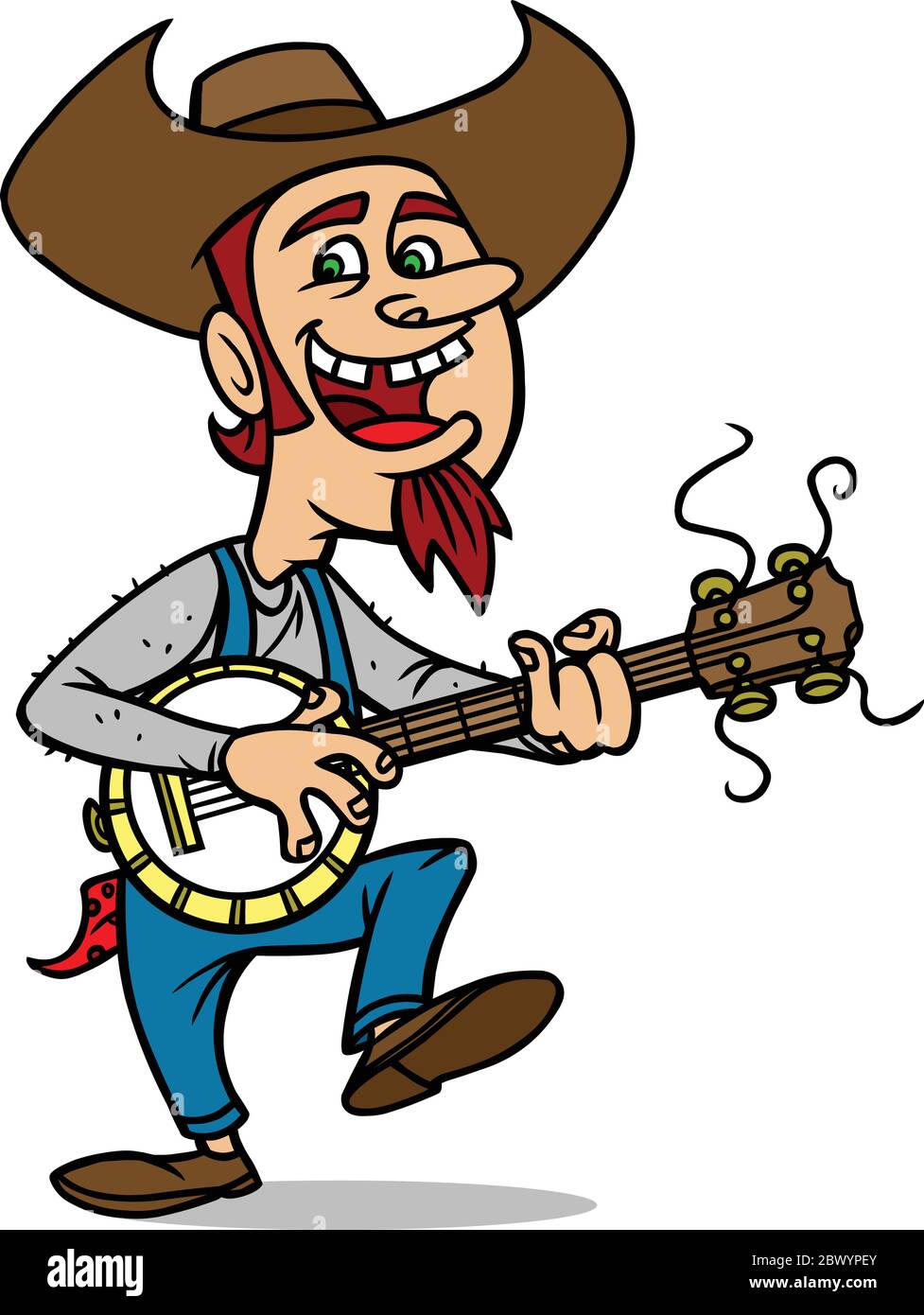 Bluegrass Bill- A Cartoon Illustration of Bluegrass Bill Stock Vector ...