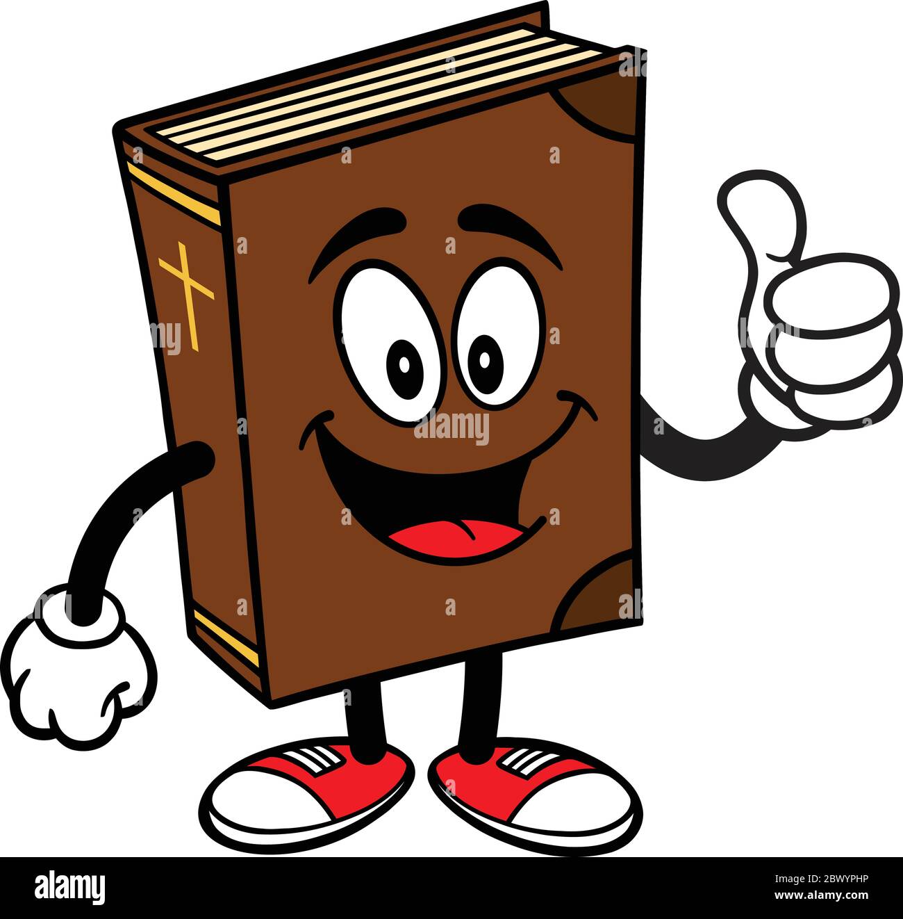 Bible Mascot with Thumbs Up - A cartoon illustration of a Bible Mascot ...