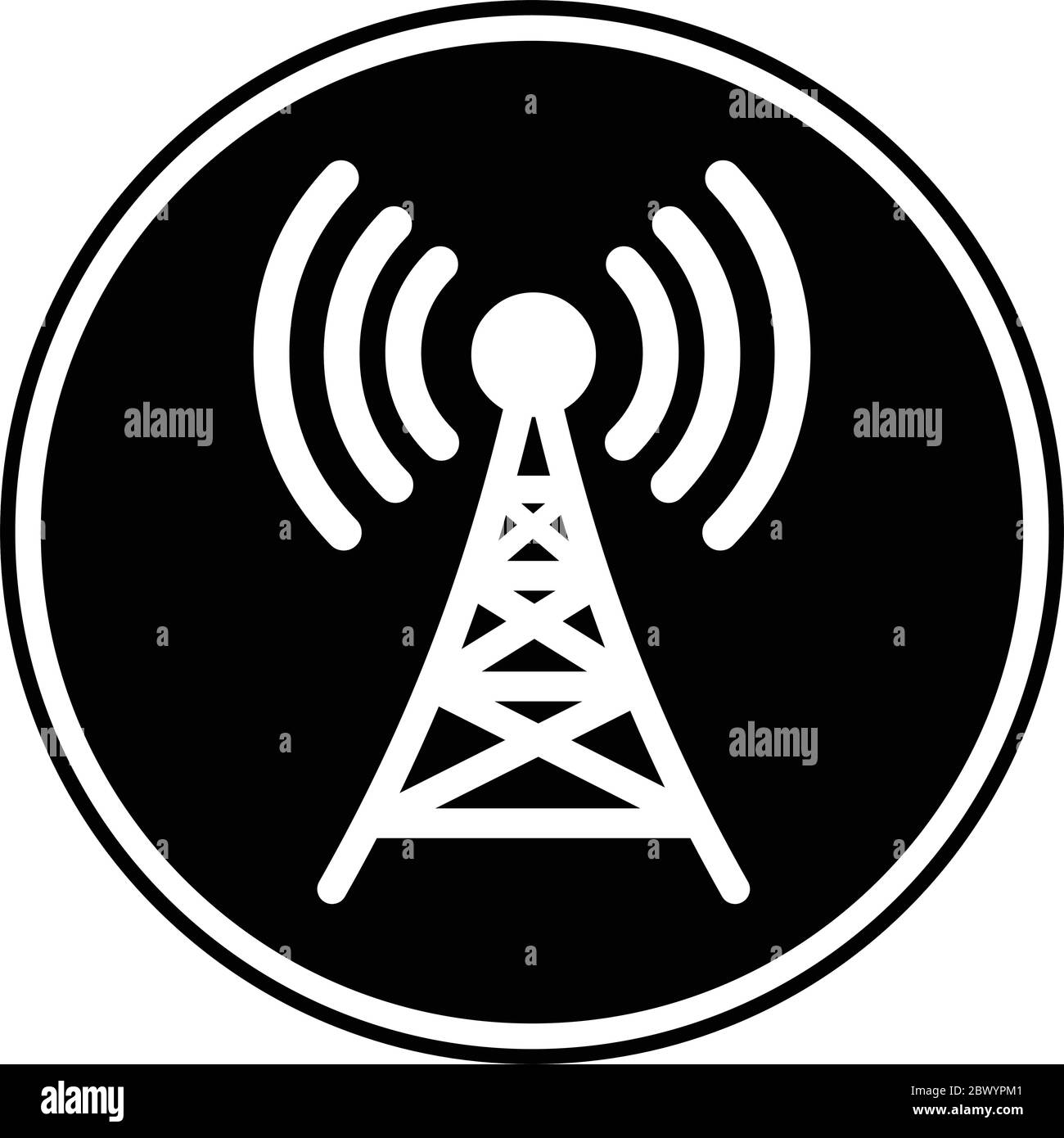 Broadcast Tower- An Illustration of a Broadcast Tower Stock Vector ...