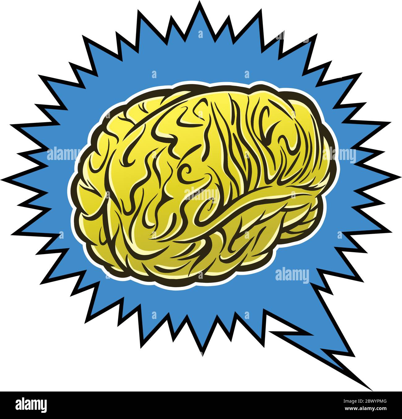 Brain Power- An Illustration of Brain Power Stock Vector Image & Art ...