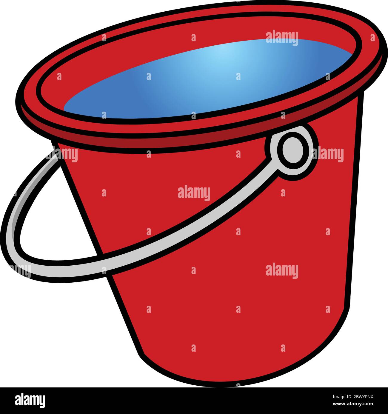 Bucket of Water- An Illustration of a Bucket of Water Stock Vector ...