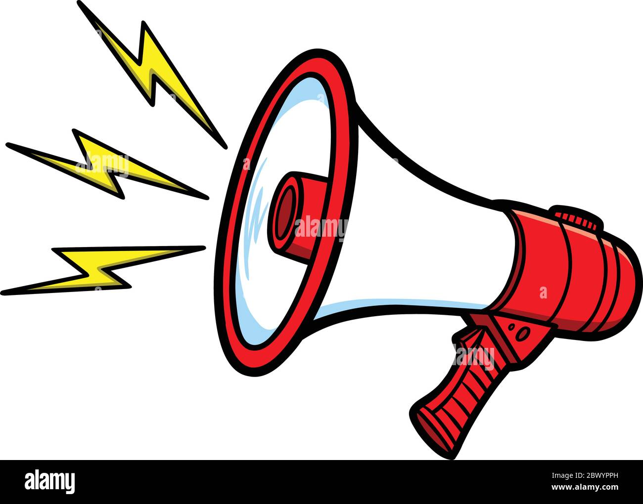 Bullhorn- An Illustration of a Bullhorn Stock Vector Image & Art - Alamy
