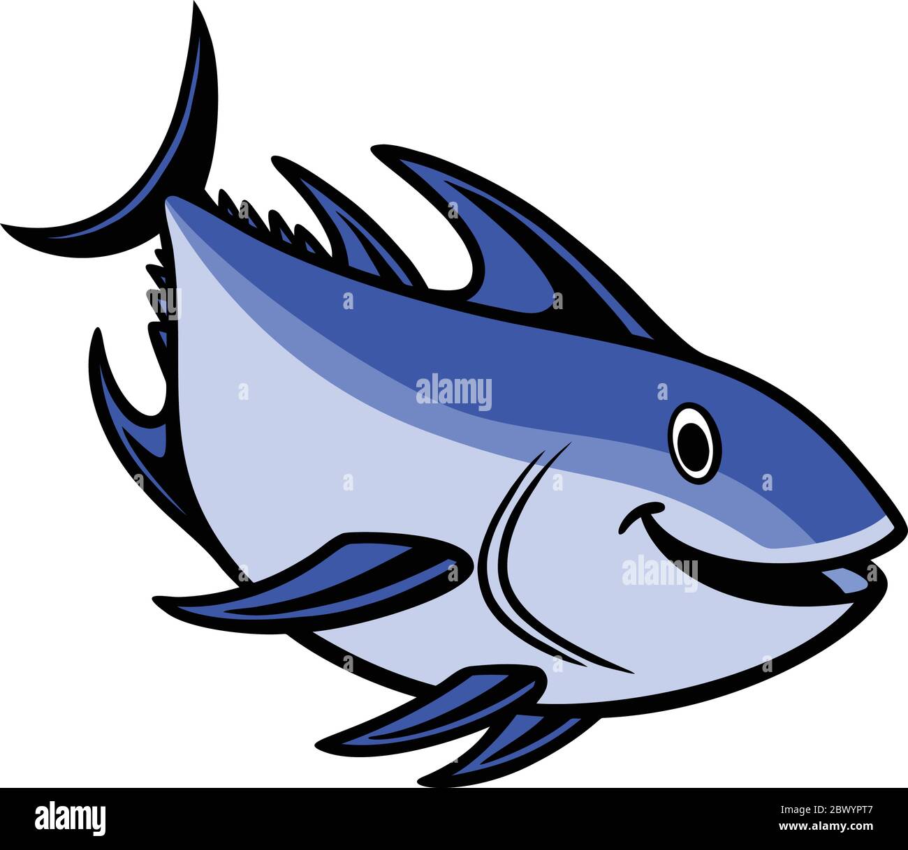 Bluefin Tuna Diving- An Illustration of a Bluefin Tuna Diving Stock ...