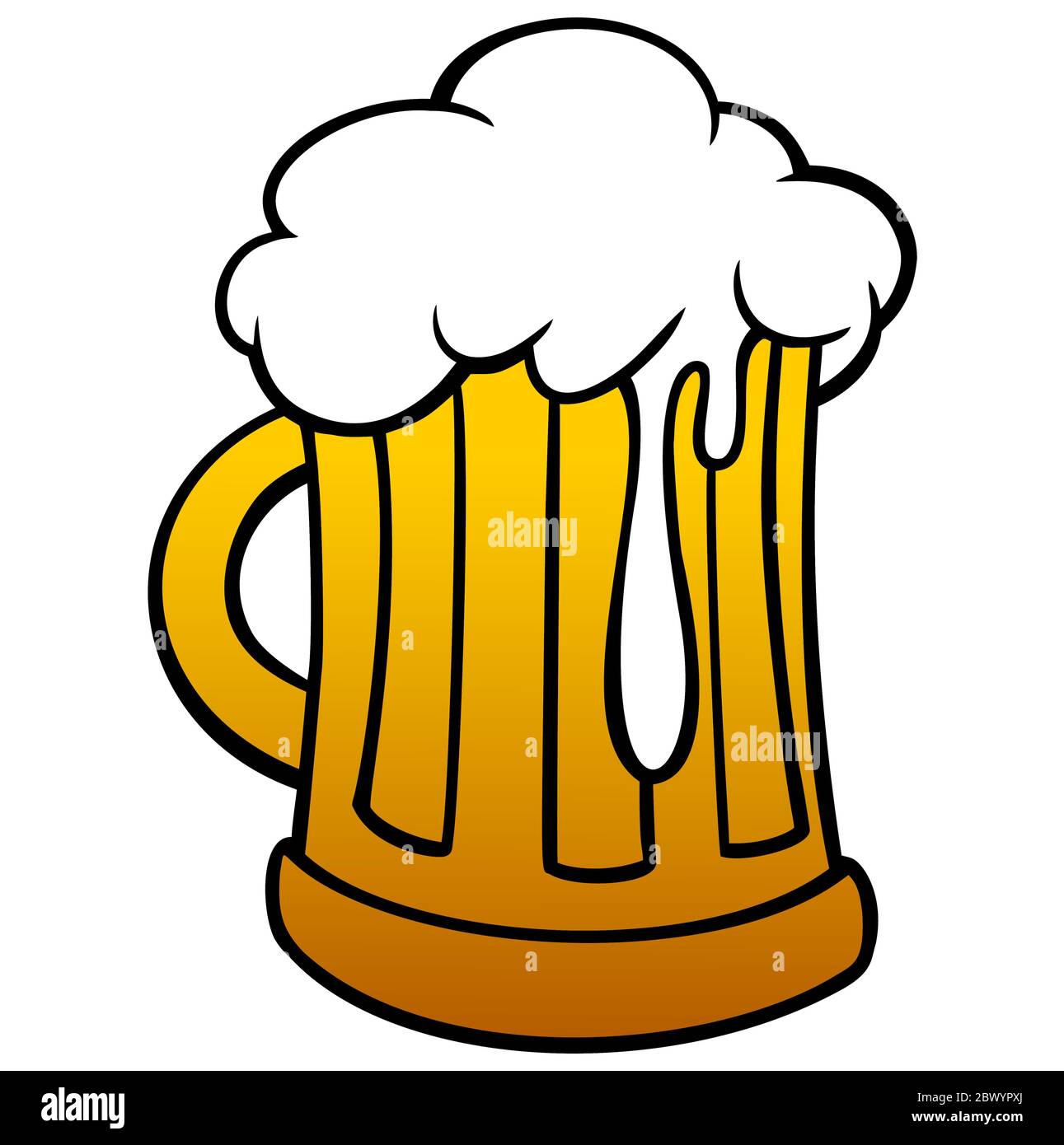 Brew - A cartoon illustration of a Brew of Beer Stock Vector Image ...