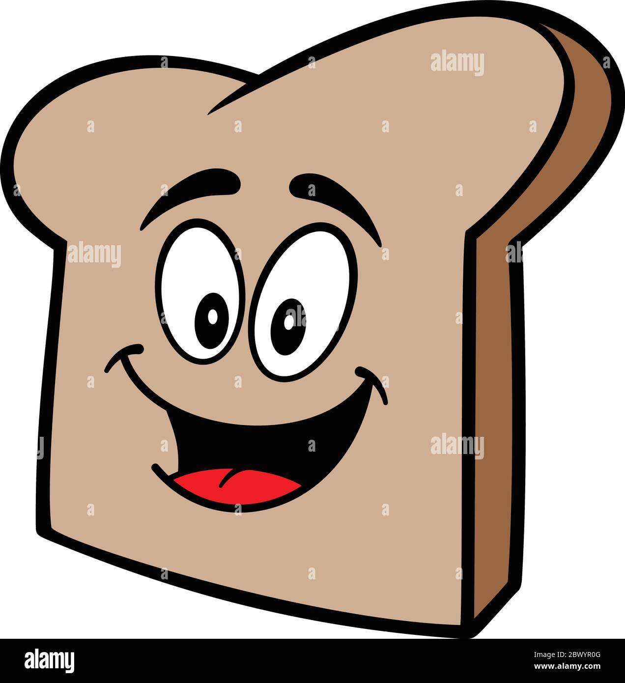 Bread Slice Mascot - A cartoon illustration of a Bread Slice Mascot ...