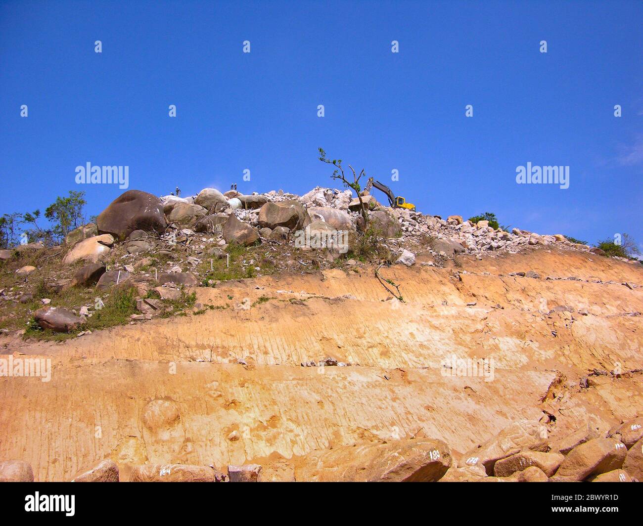 construction work on a hill Stock Photo - Alamy