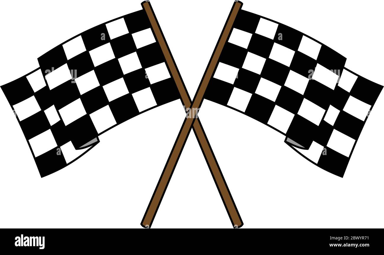 Checkered Flags- An Illustration of Checkered Flags Stock Vector Image ...
