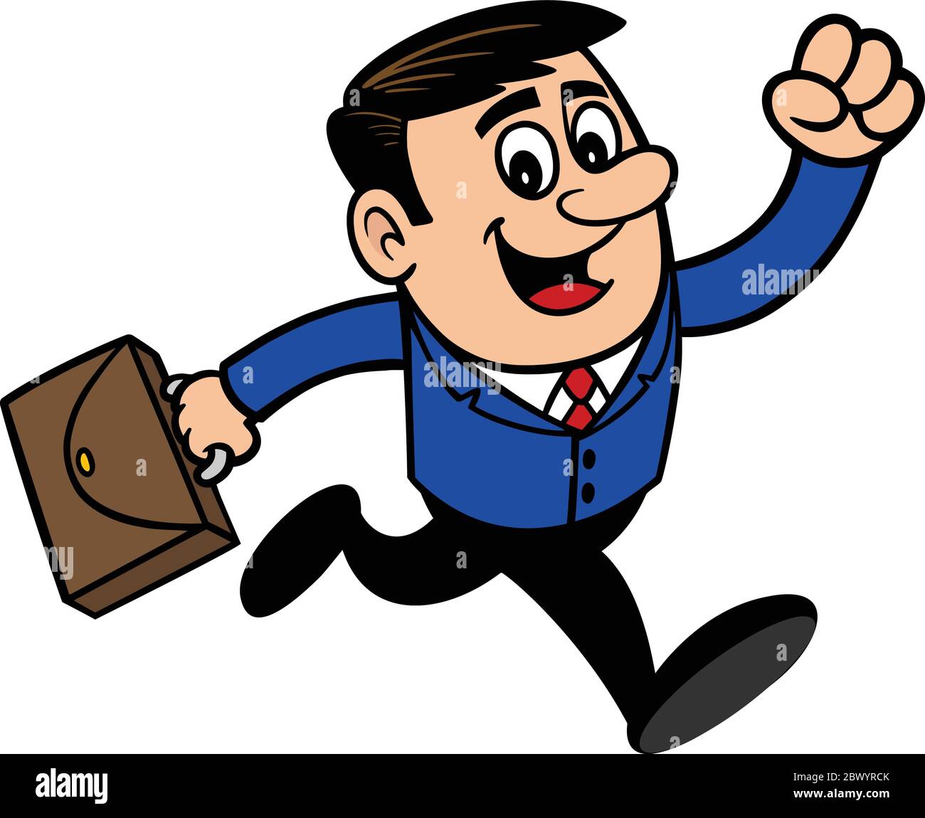 Cartoon boss late Cut Out Stock Images & Pictures - Alamy