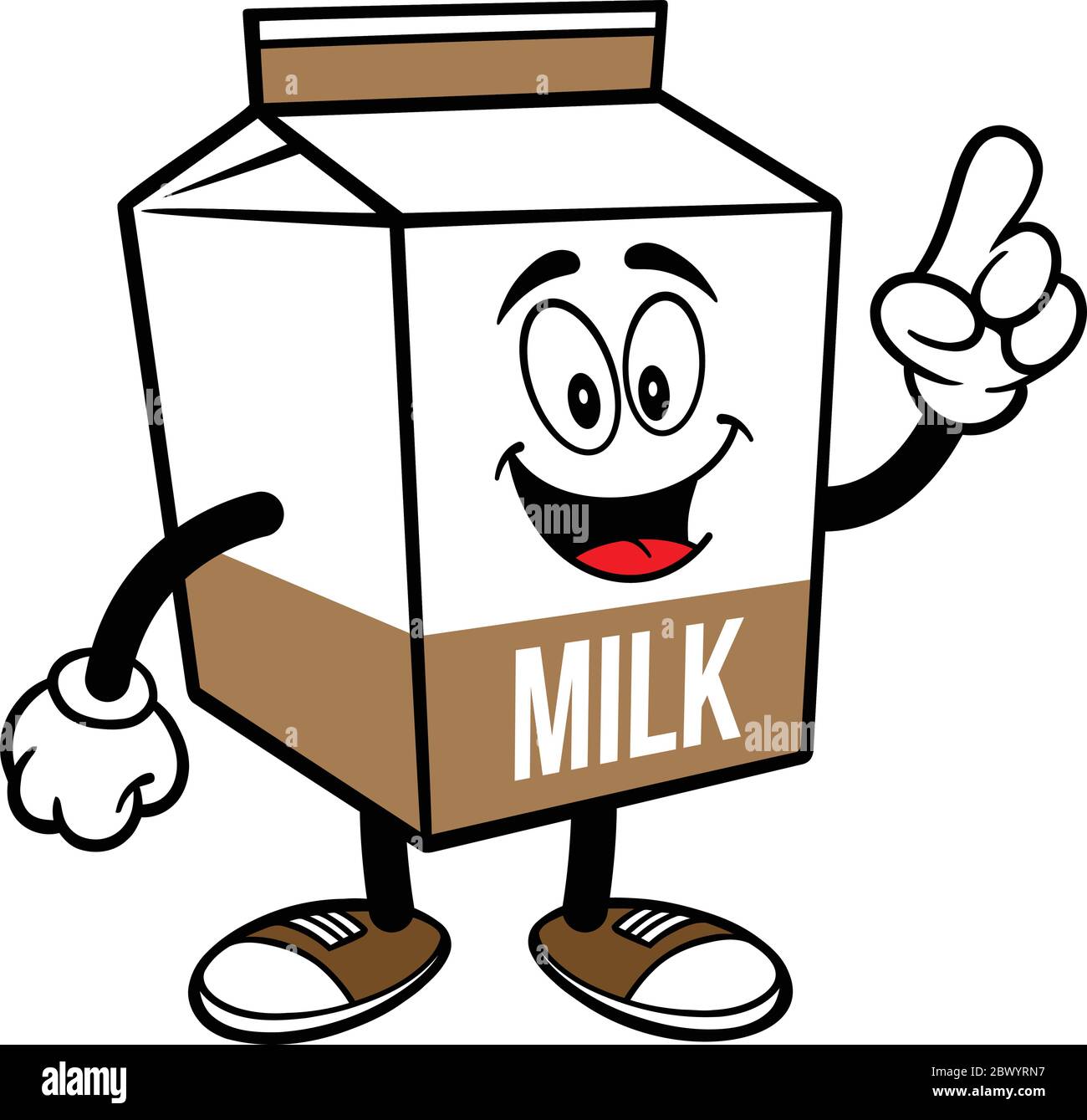 Chocolate Milk Carton Mascot Talking - A cartoon illustration of a ...