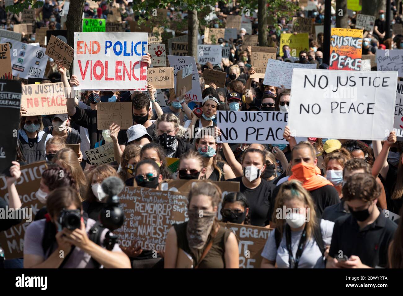 People protest against police brutality following the death of George ...