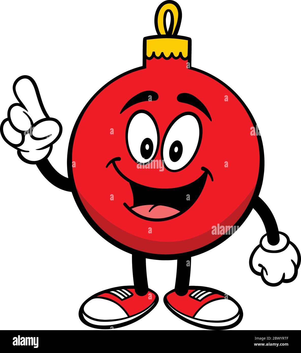 Christmas Ornament Mascot Talking - A cartoon illustration of a ...