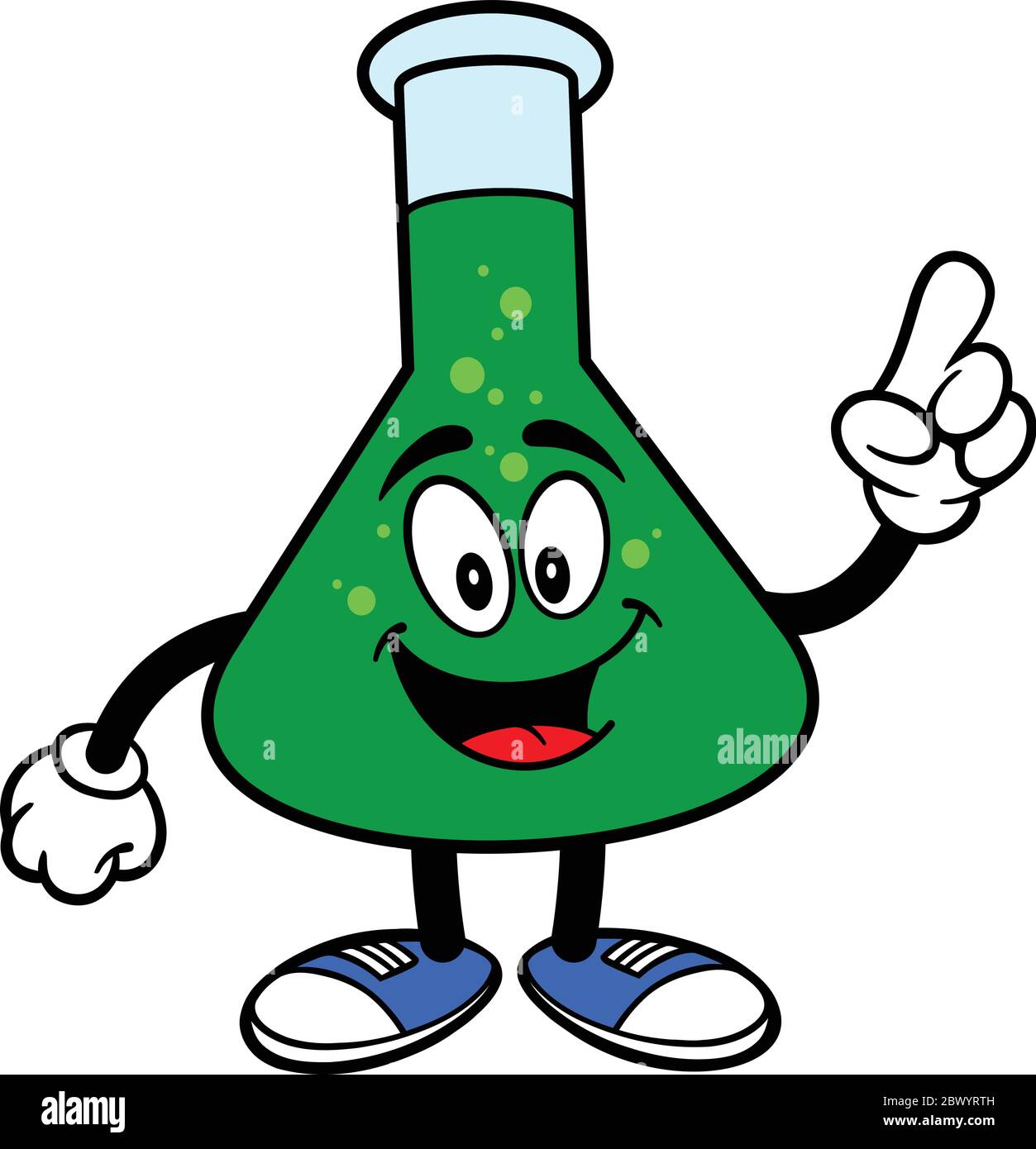 Chemistry Flask Mascot Talking - A cartoon illustration of a Chemistry ...