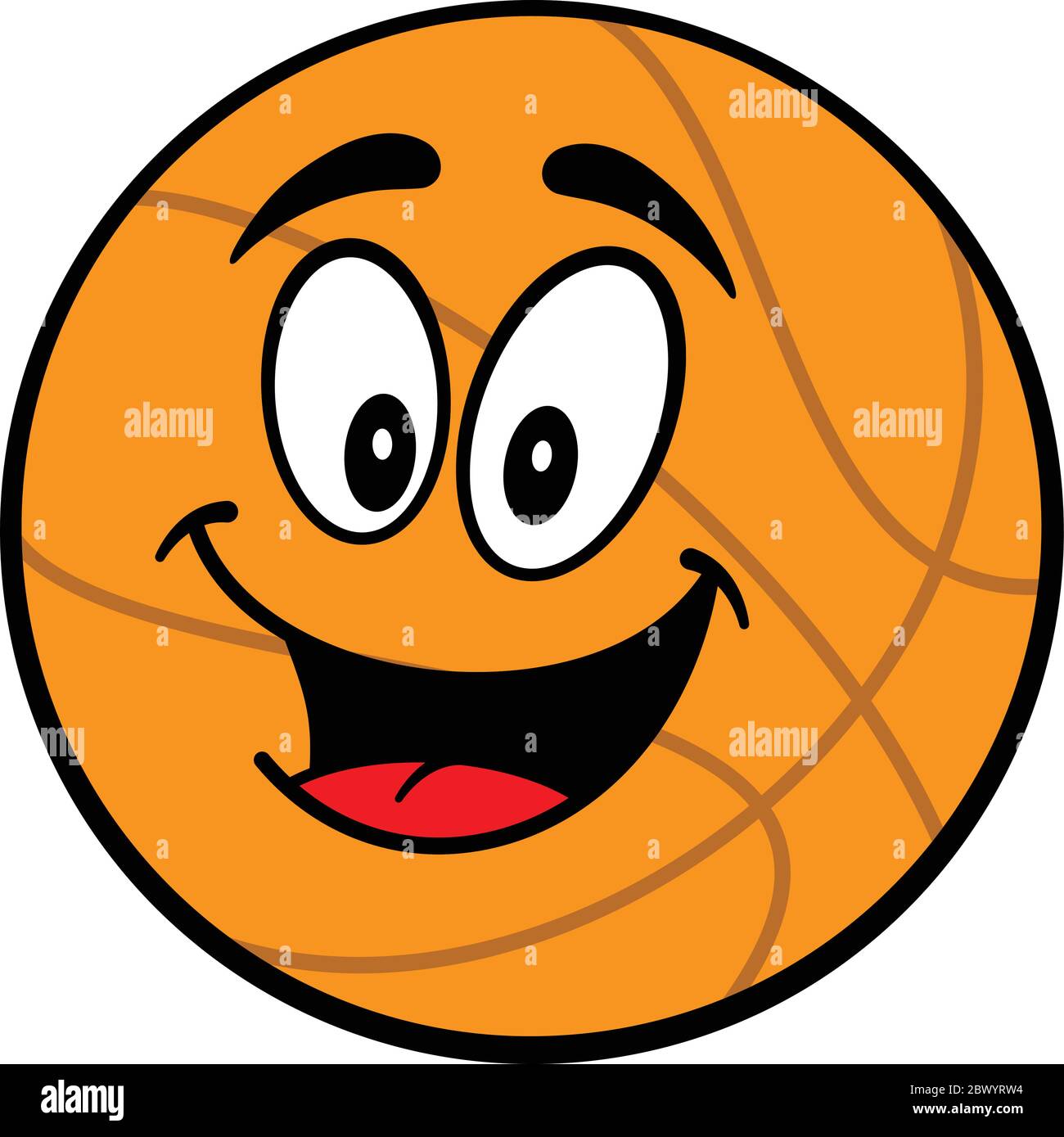 Cartoon Basketball- A Cartoon Illustration of a Basketball Stock Vector ...