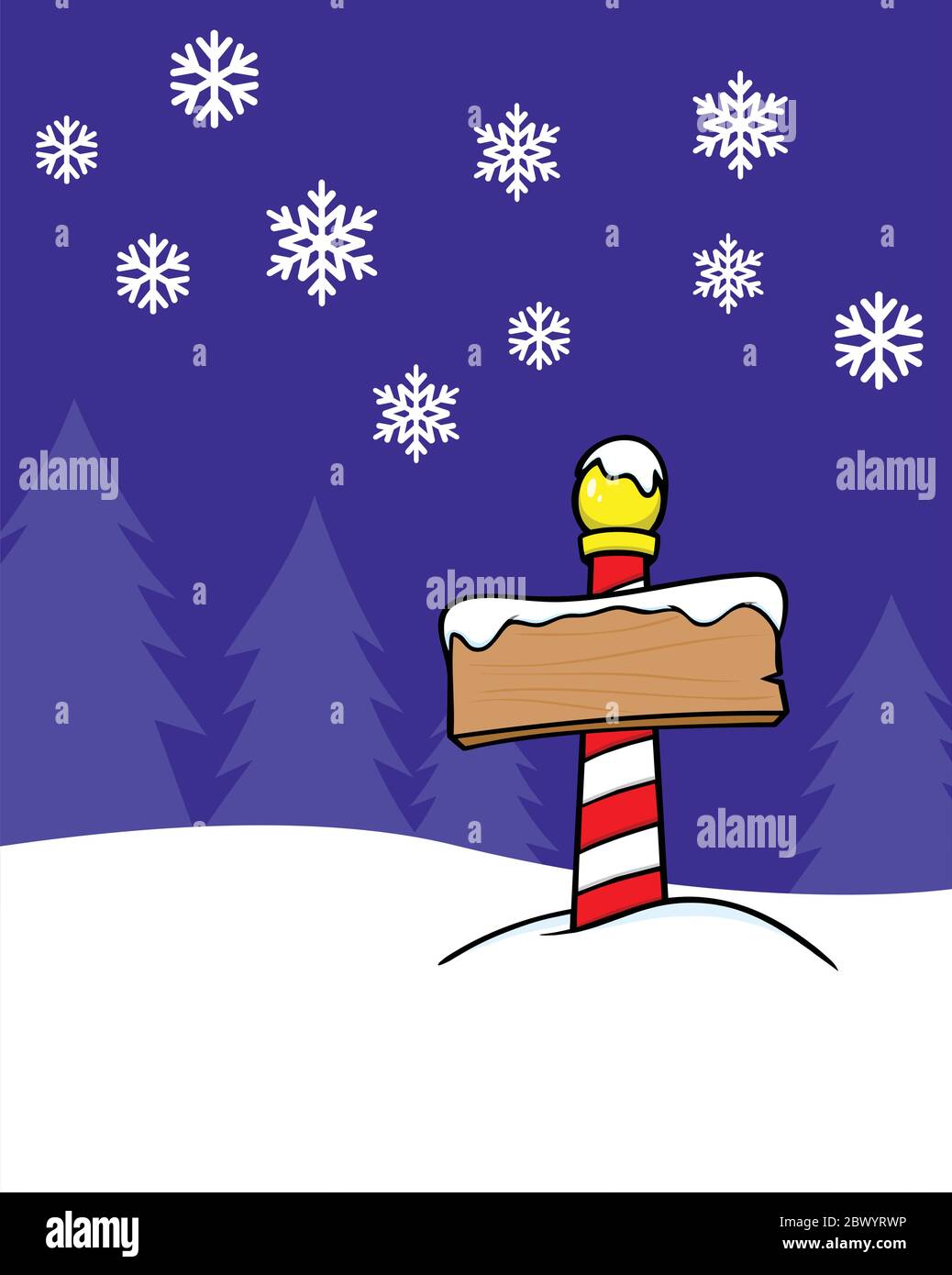 Christmas Sign- A Cartoon Illustration of a Christmas Sign Stock Vector ...