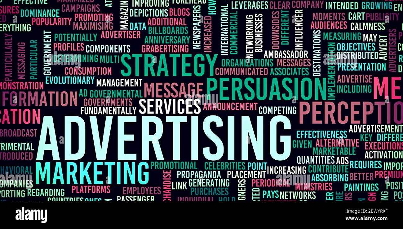 Advertising as a Business Concept Colorful Banner Background Stock ...