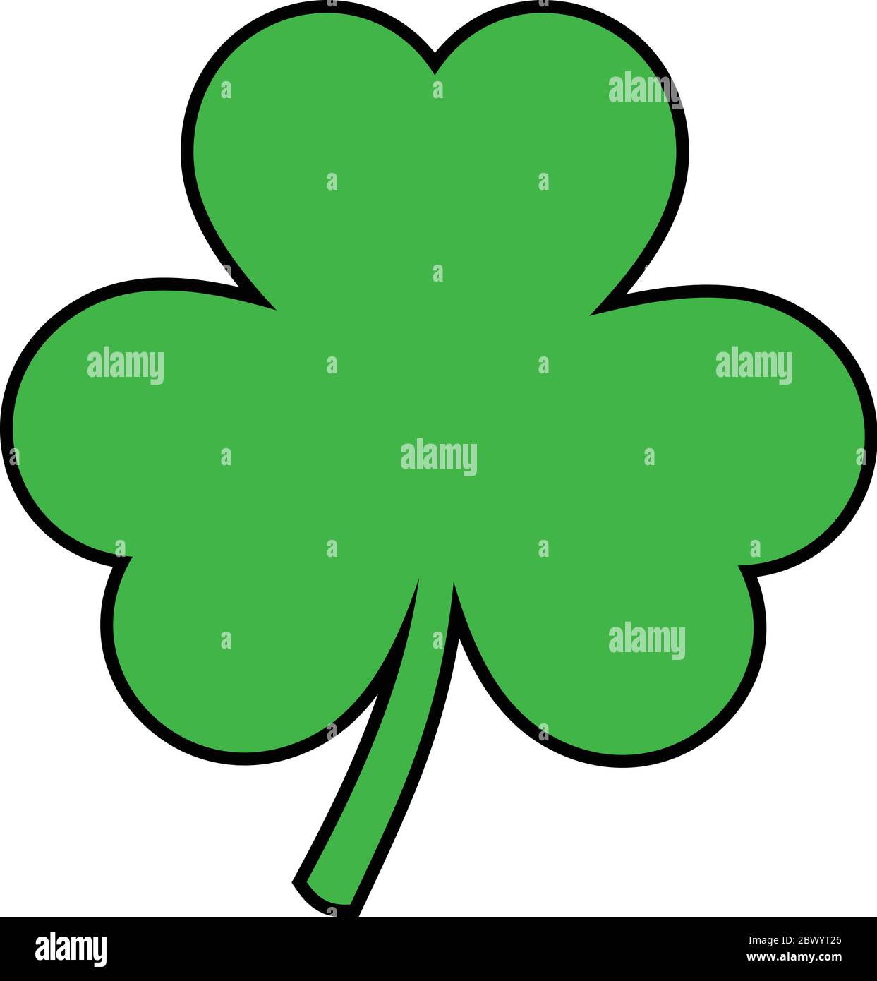 Clover Sign- An Illustration of a Clover Sign Stock Vector Image & Art ...