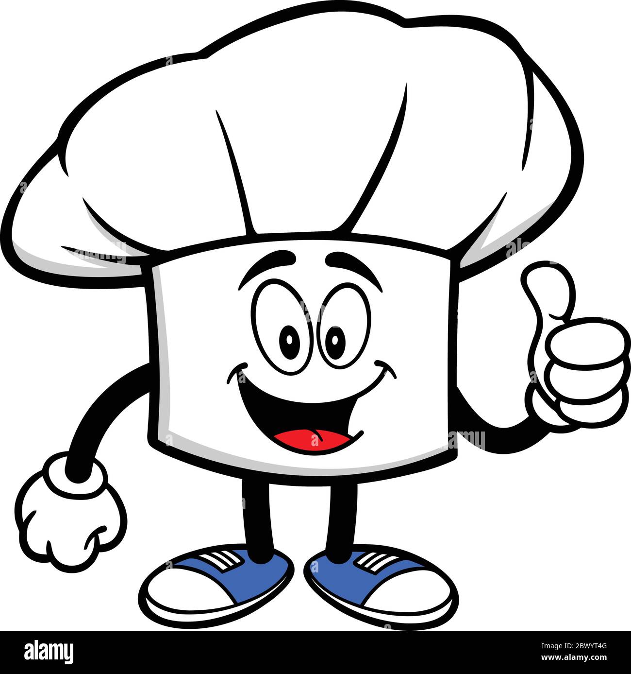 Chef Hat with Thumbs Up- A Cartoon Illustration of a Chef Hat with a ...