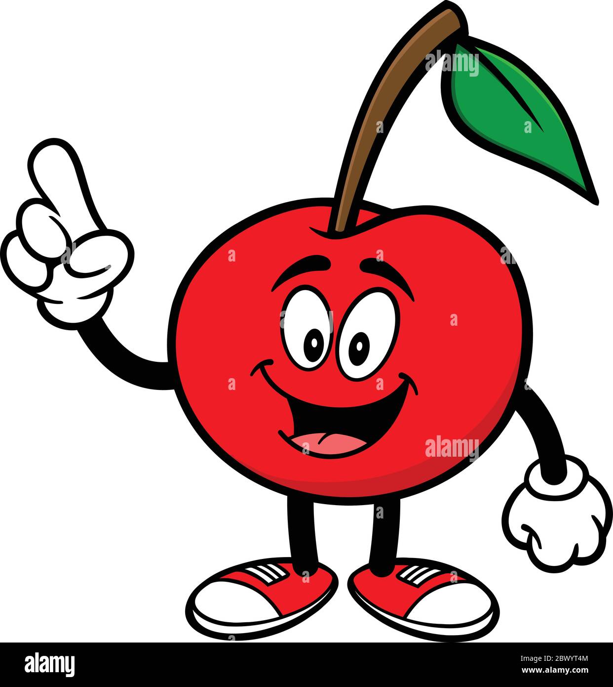 Cherry Talking- A Cartoon Illustration of a Cherry Talking Stock Vector ...