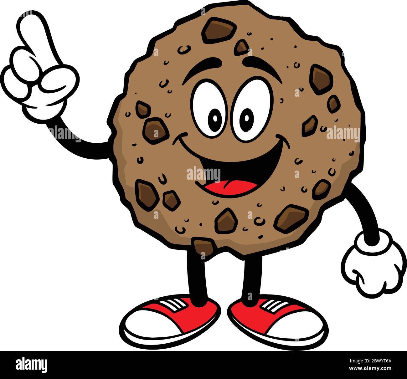 Chocolate Chip Cookie Mascot Talking - A cartoon illustration of a ...