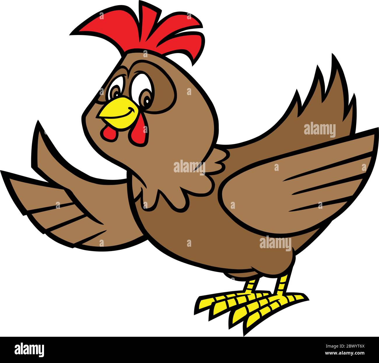Chicken Mascot- A Cartoon Illustration of a Chicken Mascot Stock Vector ...