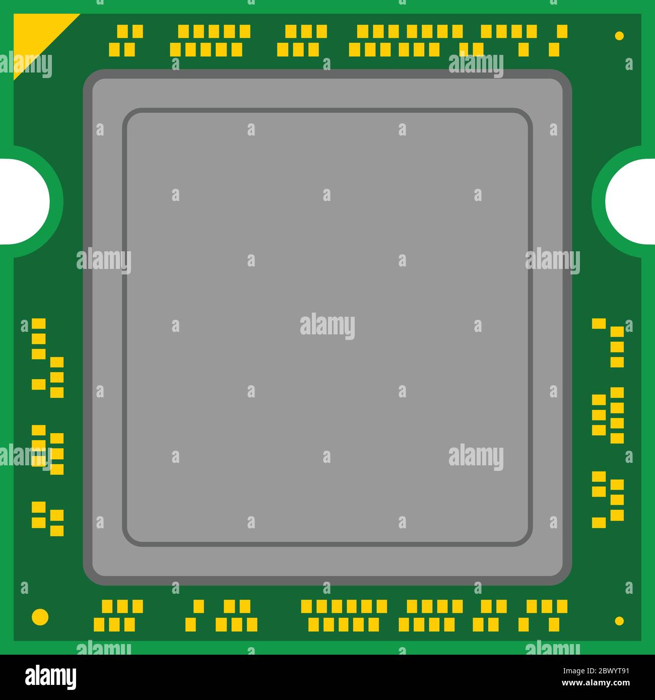 Computer Processor- An Illustration of a computer processor Stock ...