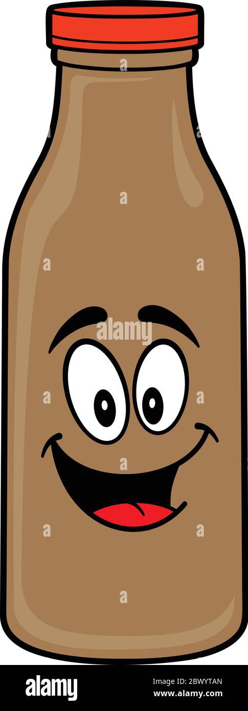 Chocolate Milk Mascot - A cartoon illustration of a Chocolate Milk ...