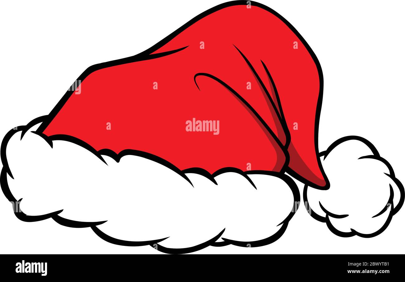 Christmas Hat- A Cartoon Illustration of a Christmas Hat Stock Vector ...