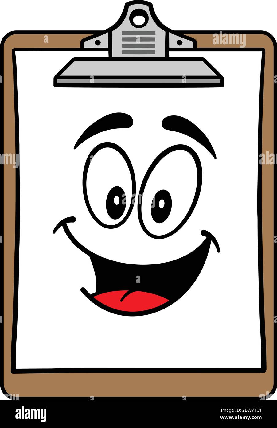 Clipboard Mascot- A Cartoon Illustration of a Clipboard Mascot Stock ...