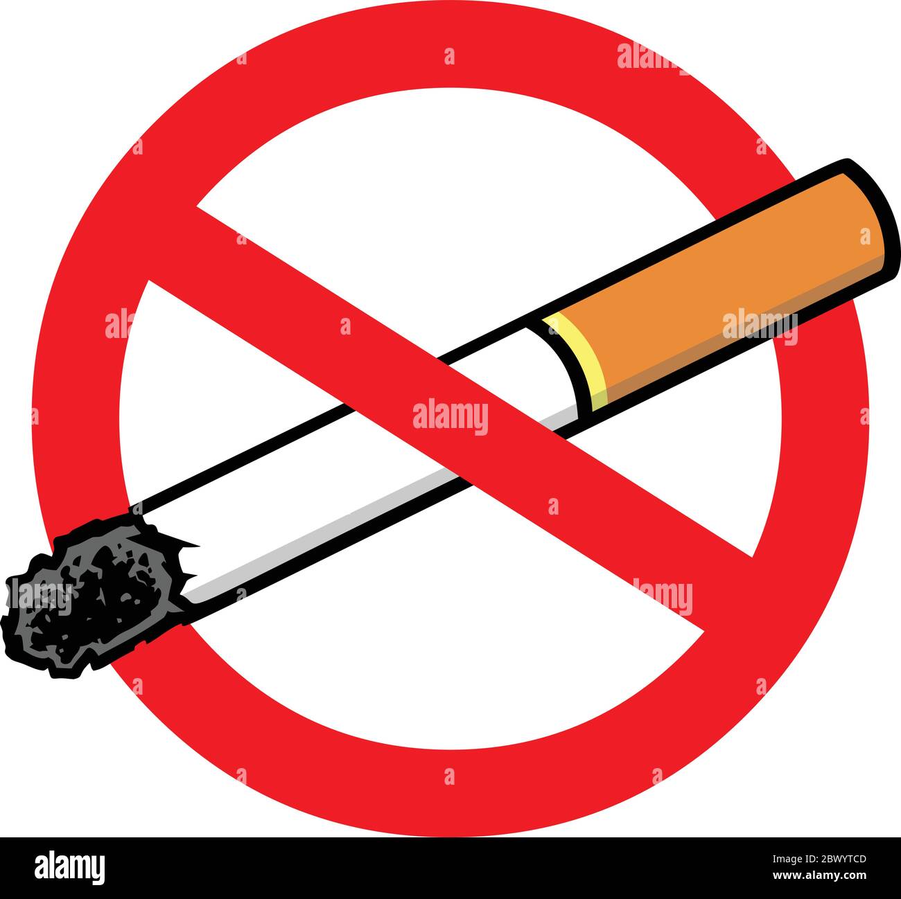Cigarette Ban- An Illustration of Cigarette Ban Stock Vector Image ...