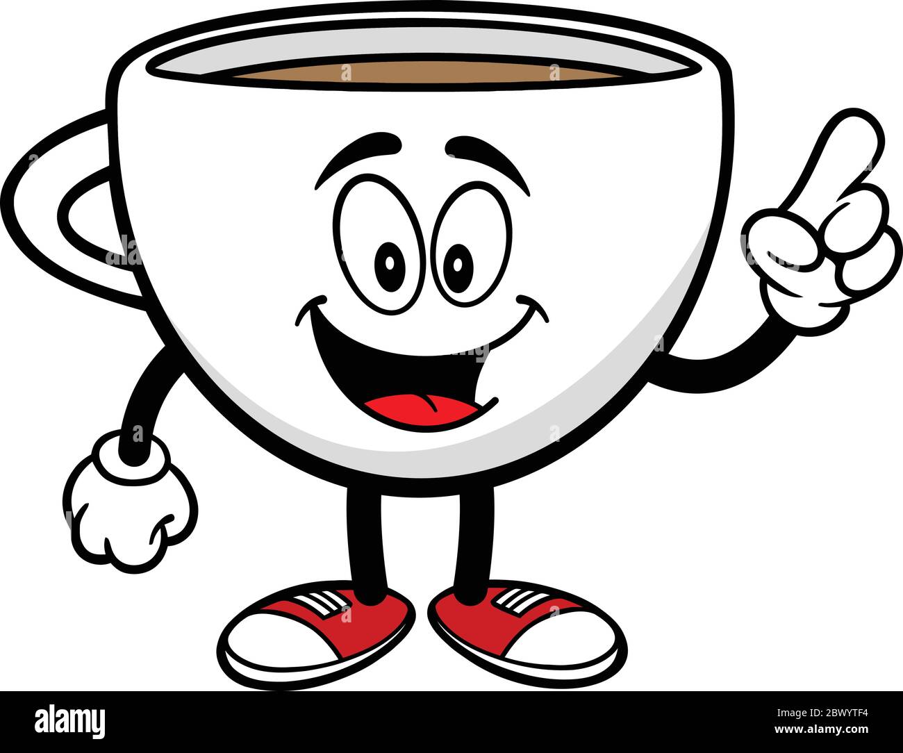 Coffee Cup Mascot Talking - A cartoon illustration of a Coffee Cup ...