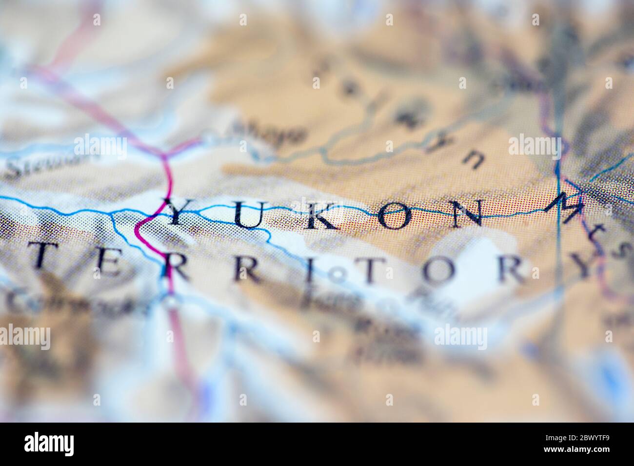 Yukon territory map hi-res stock photography and images - Alamy