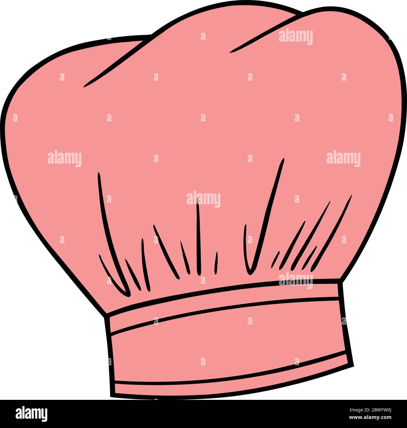 Cupcake Chef Hat- An Illustration of a Cupcake Bakers Chef Hat Stock ...