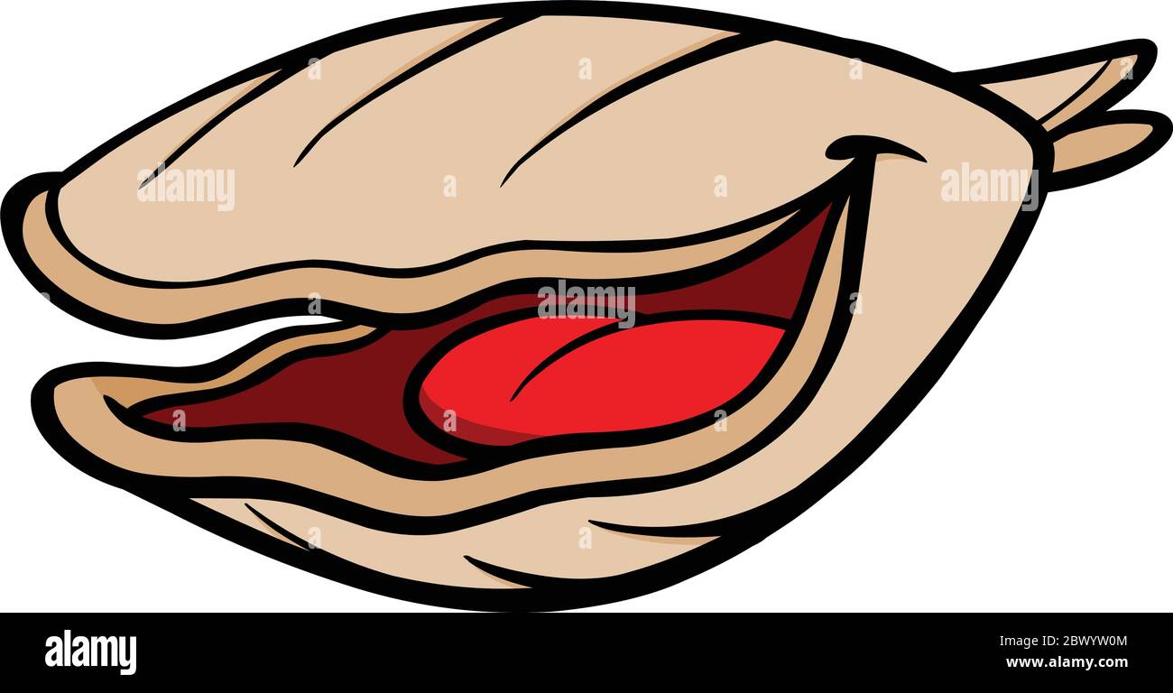 Clam Cartoon- A Cartoon Illustration of a Clam Cartoon Stock Vector ...