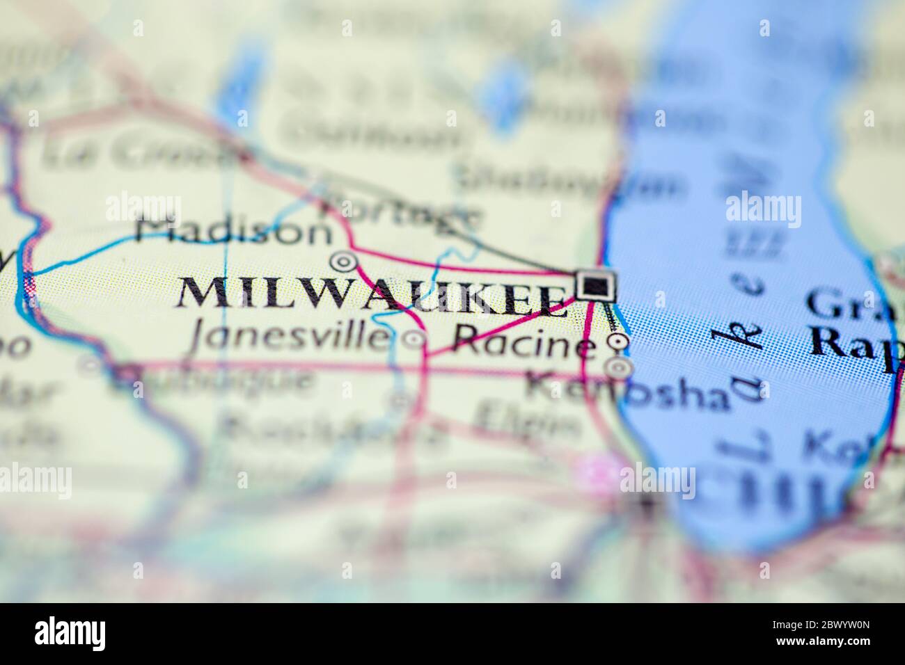 Map of milwaukee hi-res stock photography and images - Alamy