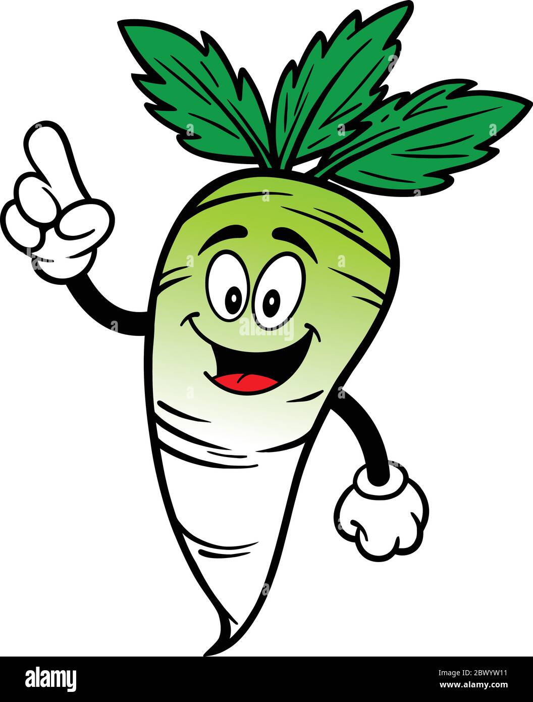 Daikon Talking- A Cartoon Illustration of a Daikon Talking Stock Vector ...