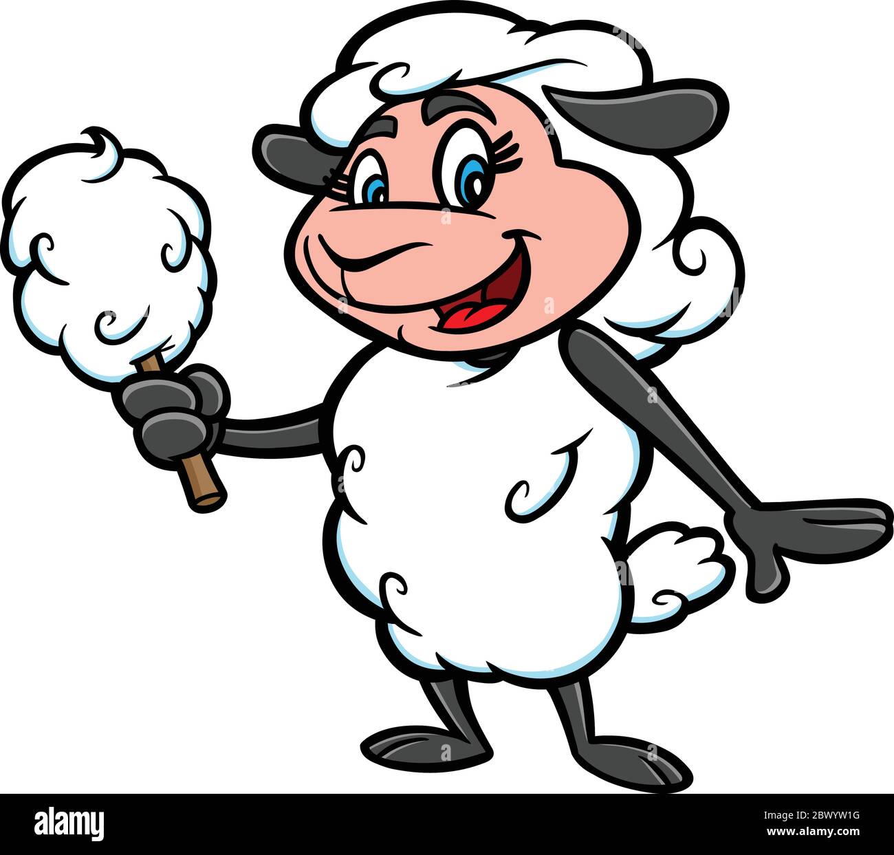 Cotton Candy Mascot A Cartoon Illustration Of A Cotton Candy Mascot Stock Vector Image And Art