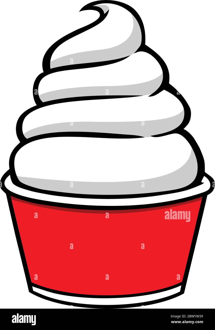 Cup of Ice Cream - A cartoon illustration of a Cup of Ice Cream Stock ...