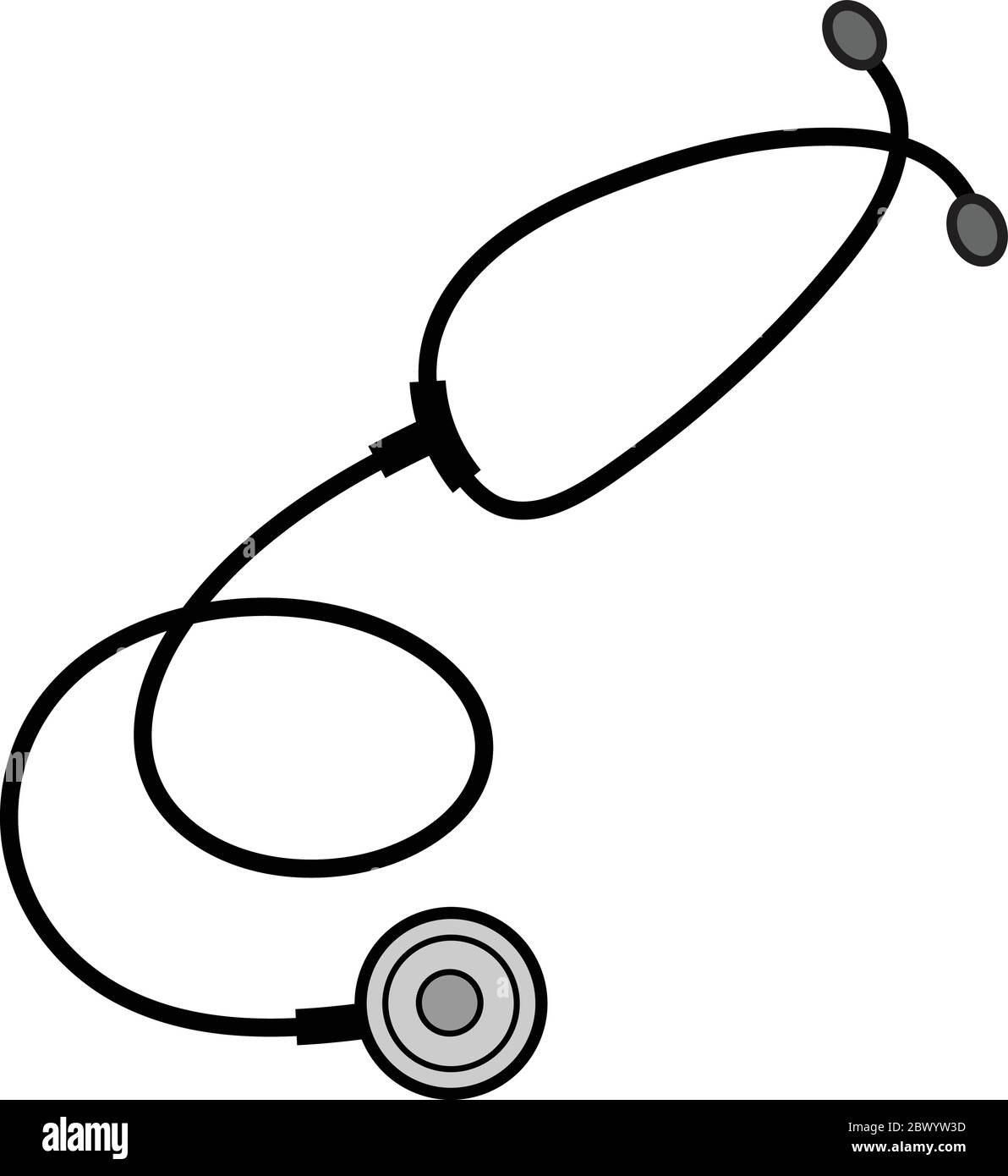 Doctors Stethoscope- An Illustration of a Doctors Stethoscope Stock ...