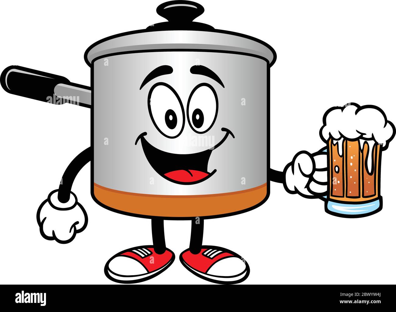 Cooking pot cartoon Cut Out Stock Images & Pictures - Alamy