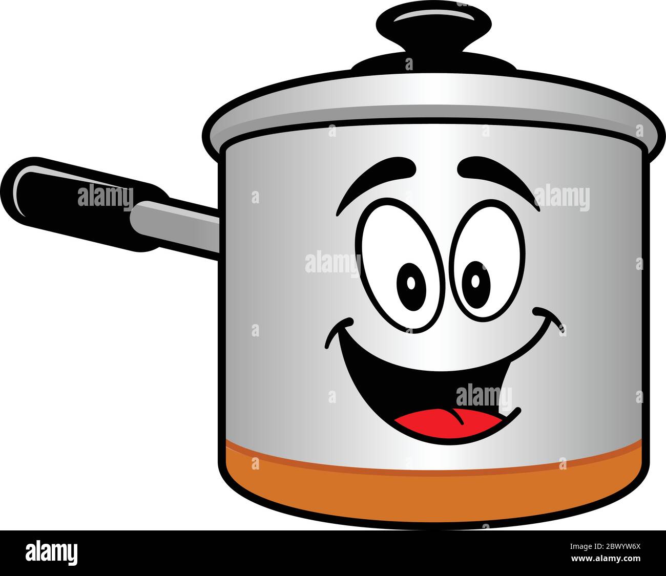 Cooking Pot Mascot - A cartoon illustration of a Cooking Pot Mascot ...