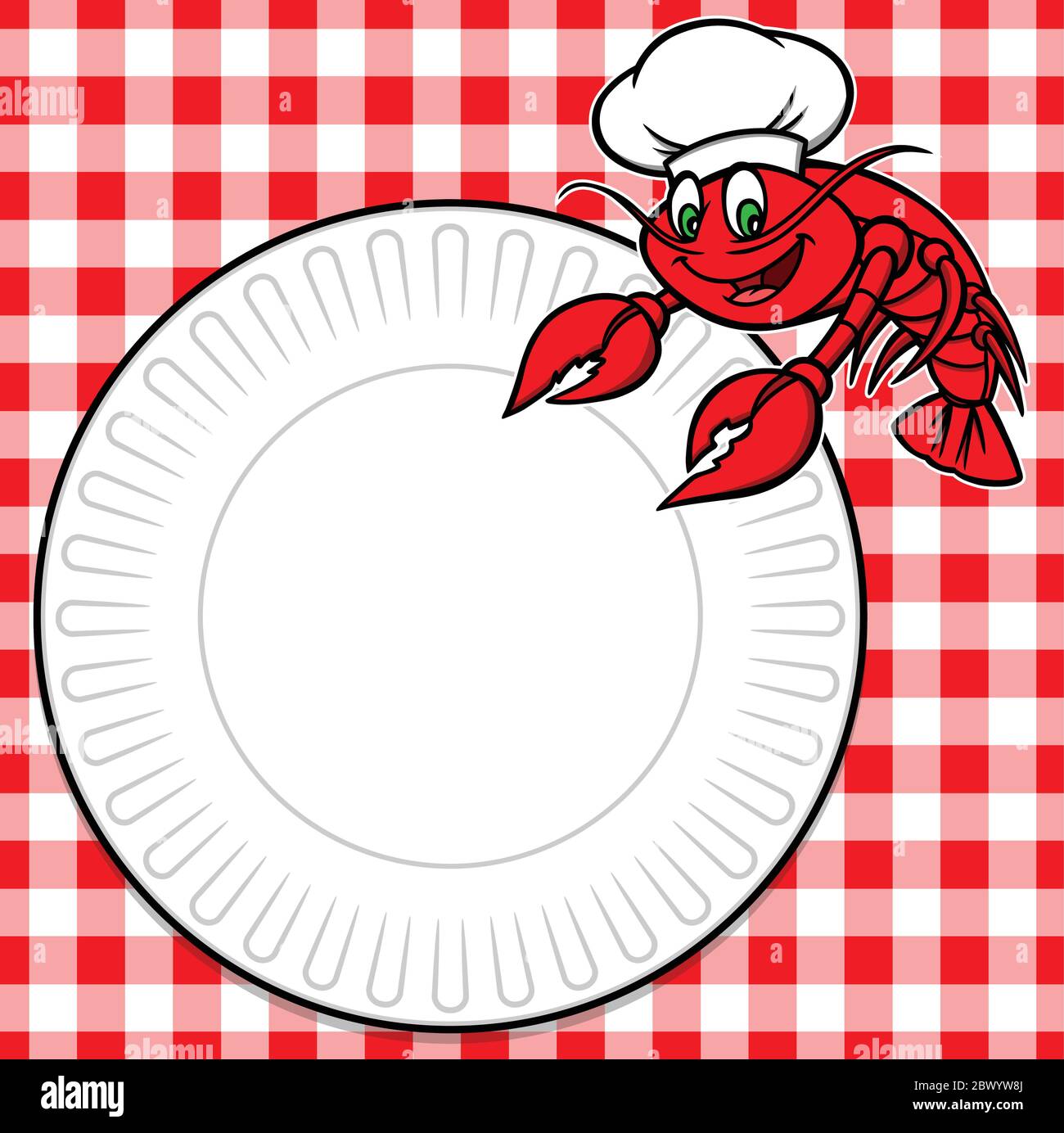 Crawfish Cookout - A cartoon illustration of a Crawfish Cookout Stock ...