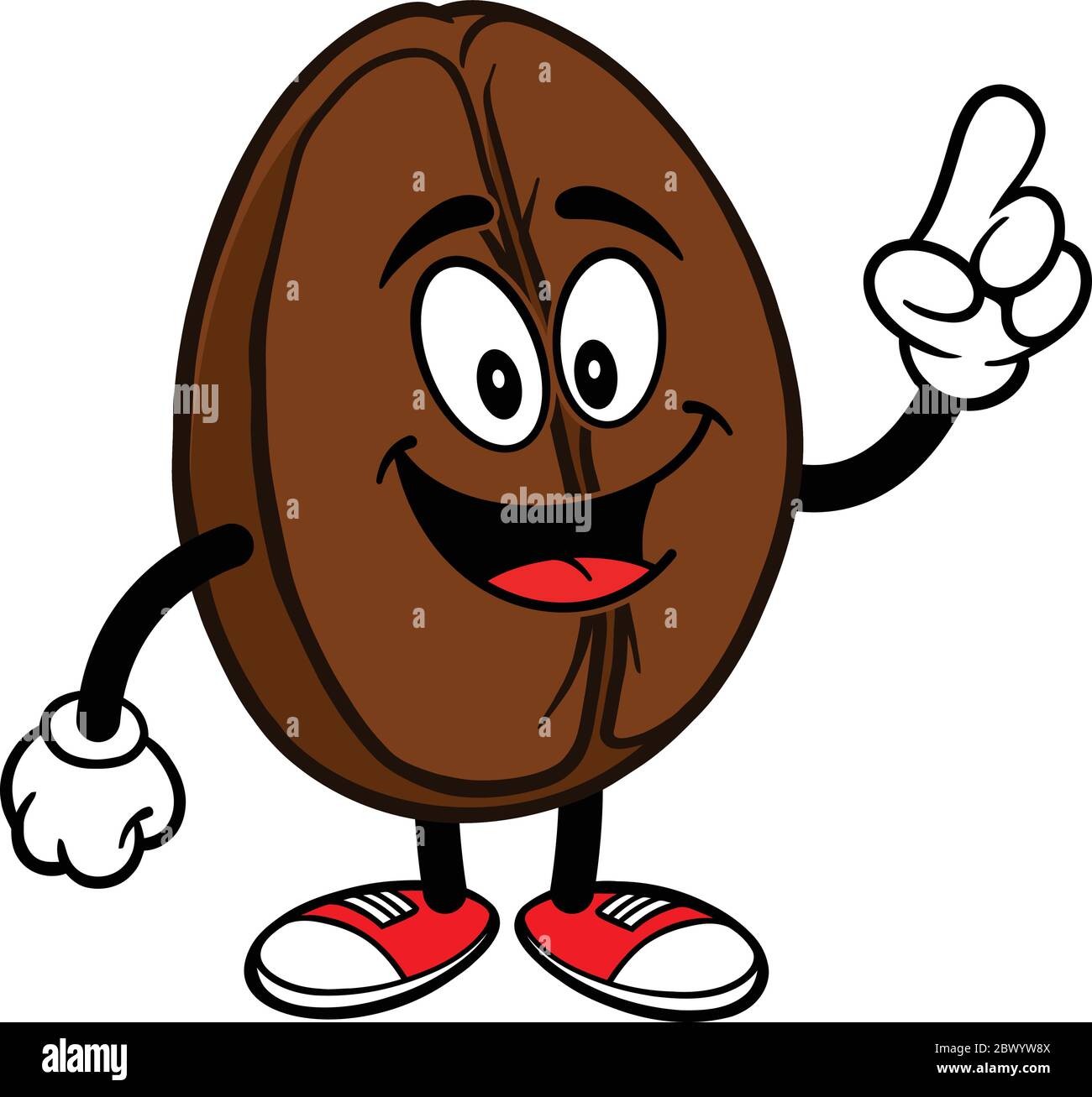 Coffee Bean Mascot Talking - A cartoon illustration of a Coffee Bean ...
