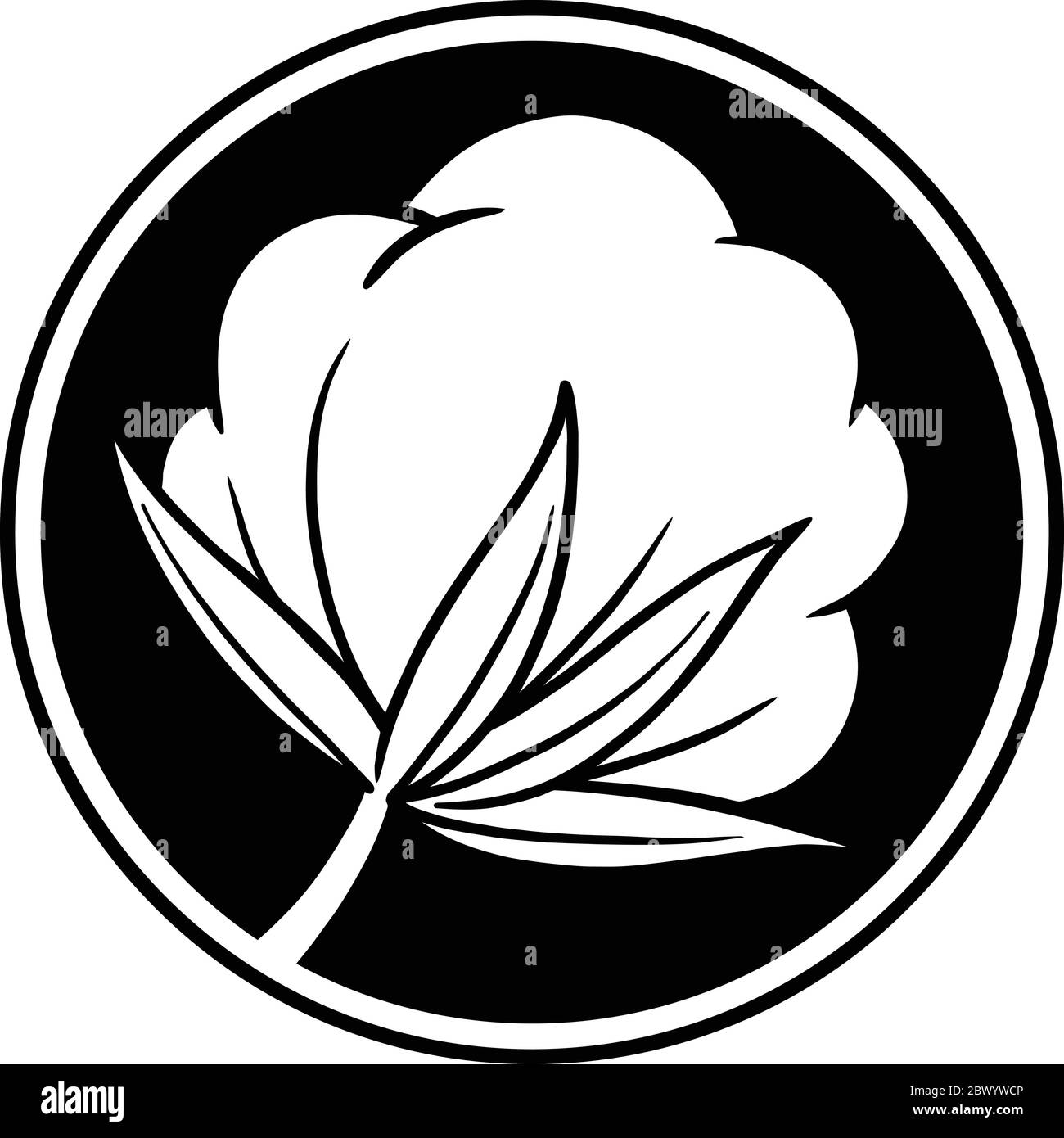 Cotton Icon- An Illustration of a Cotton Icon Stock Vector Image & Art ...