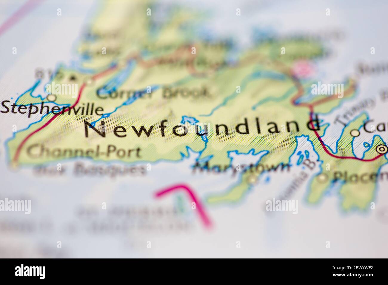 Newfoundland canada province map hi-res stock photography and images ...