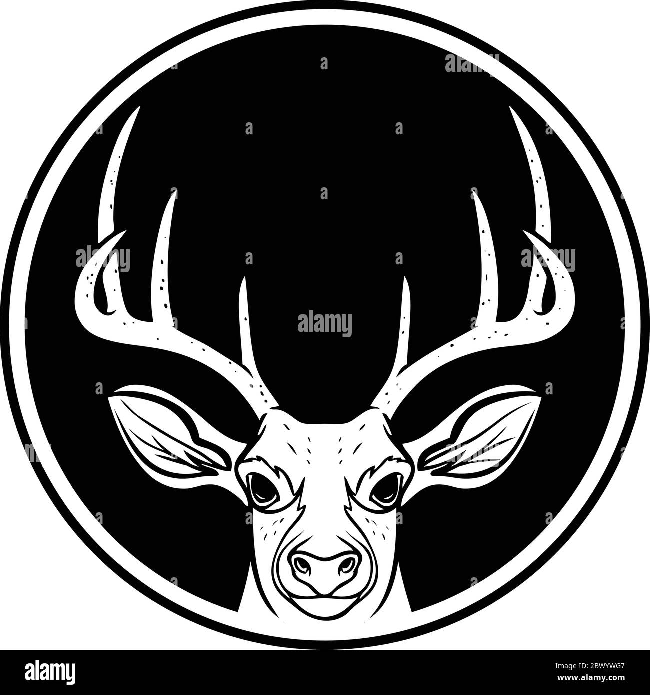 Buck Deer Head Logo