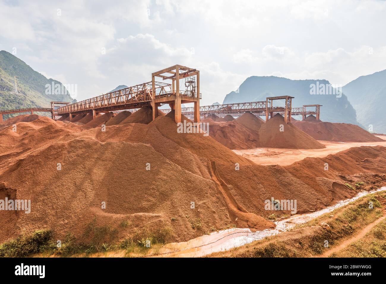 construction site on mine field Stock Photo - Alamy