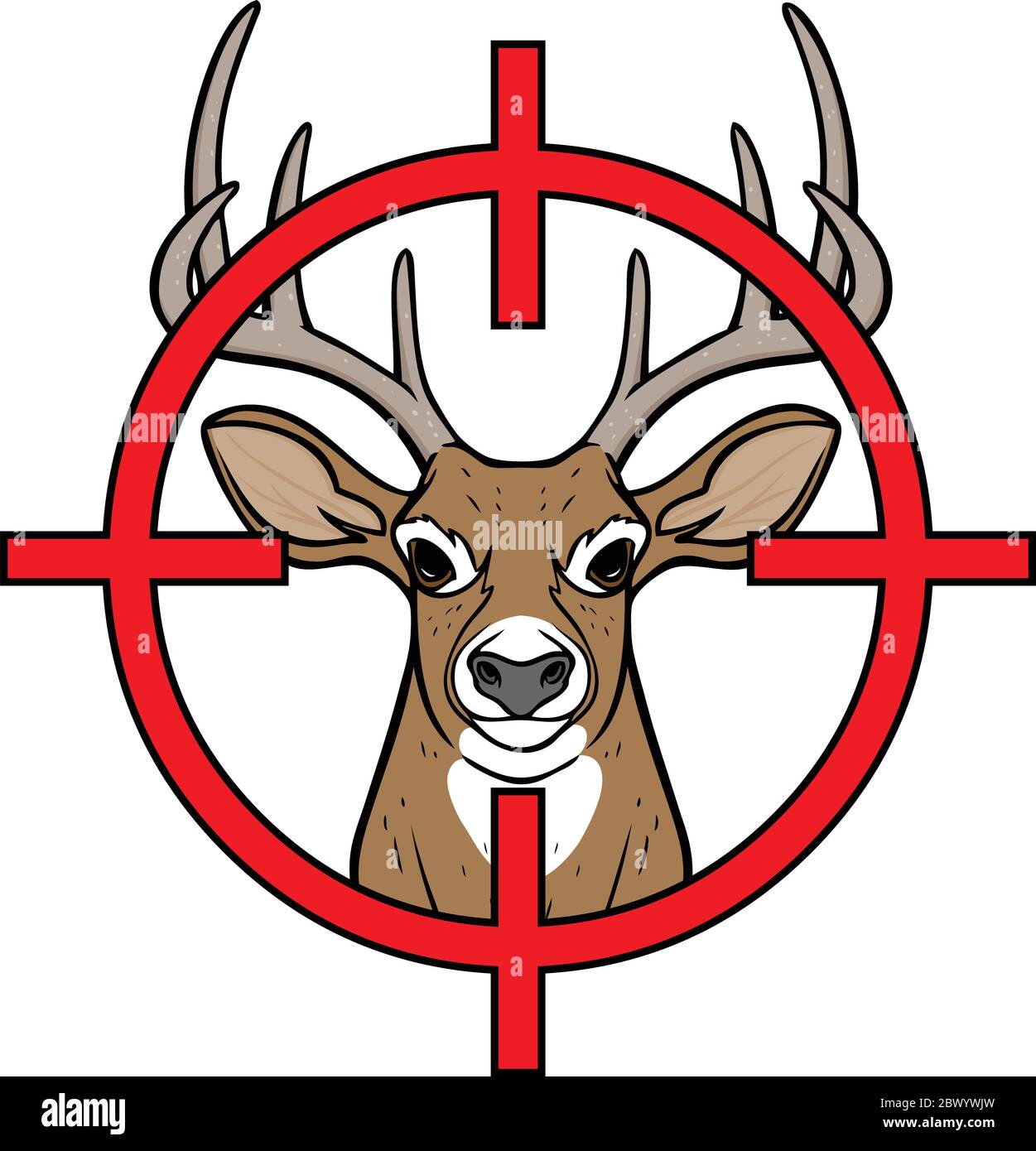 Deer Hunting- An Illustration of a Deer Hunting Logo Stock Vector Image ...